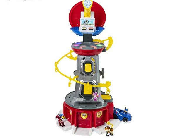 Paw Patrol, Mighty Lookout Tower with 4 Exclusive Bonus Action Figures ...