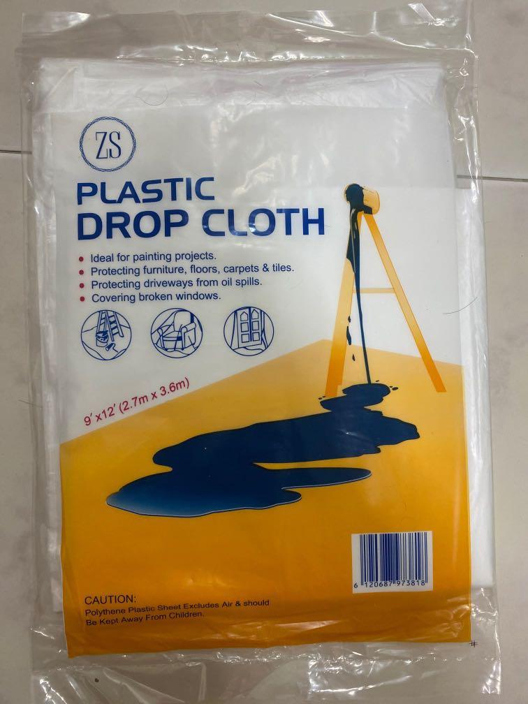 Plastic drop cloth, Furniture & Home Living, Home Improvement ...