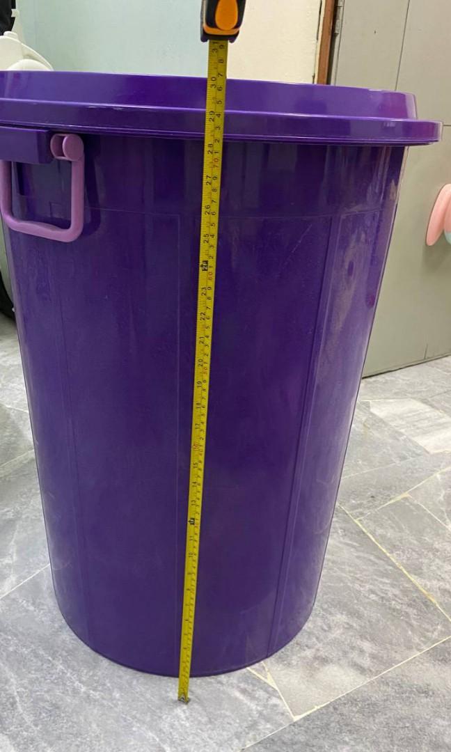 Plastic Water Pail with Cover (40gallon = 150litre), Furniture & Home ...
