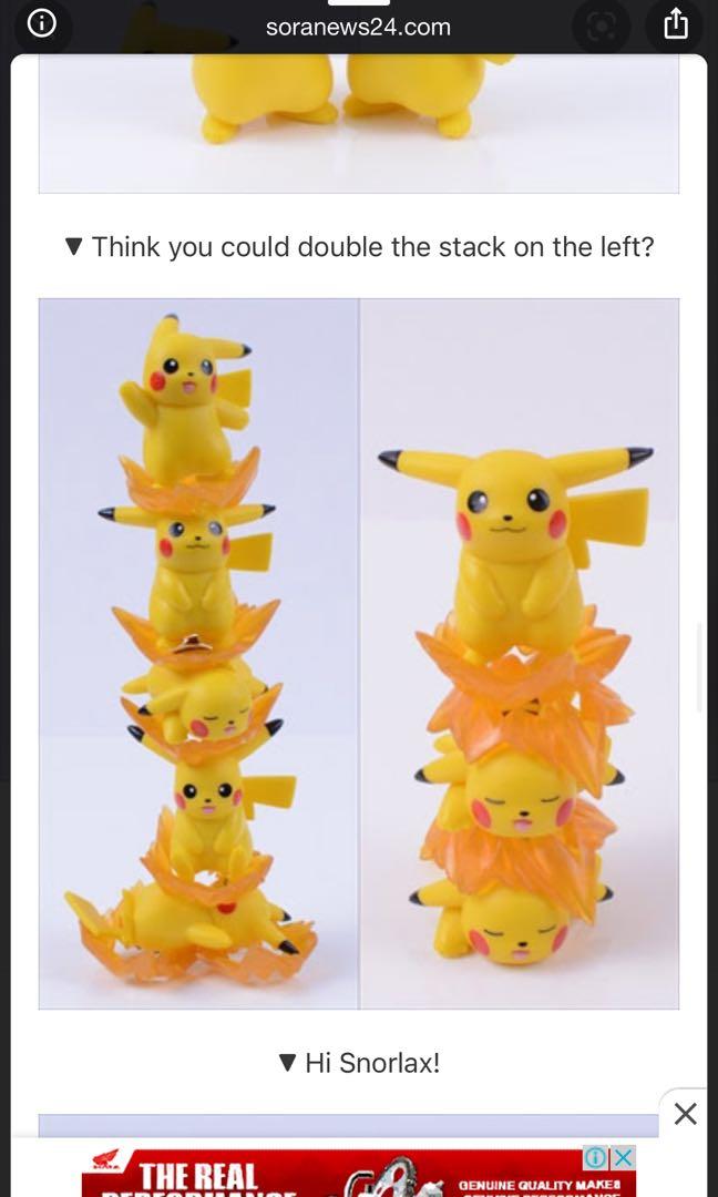 Pokemon stacking piece figurines, Hobbies & Toys, Toys & Games on Carousell