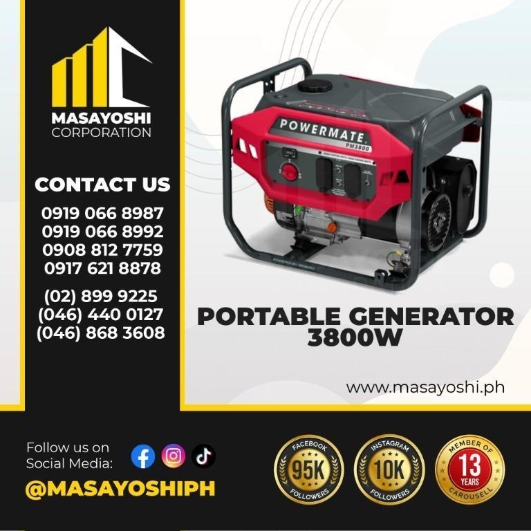 Powermate Portable Generator 3800W | PM3800 | Power Generator ...