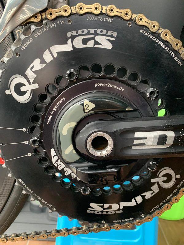 Rotor Oval Chainring with Power2Max Powermeter dekit from Cervelo P5 ...