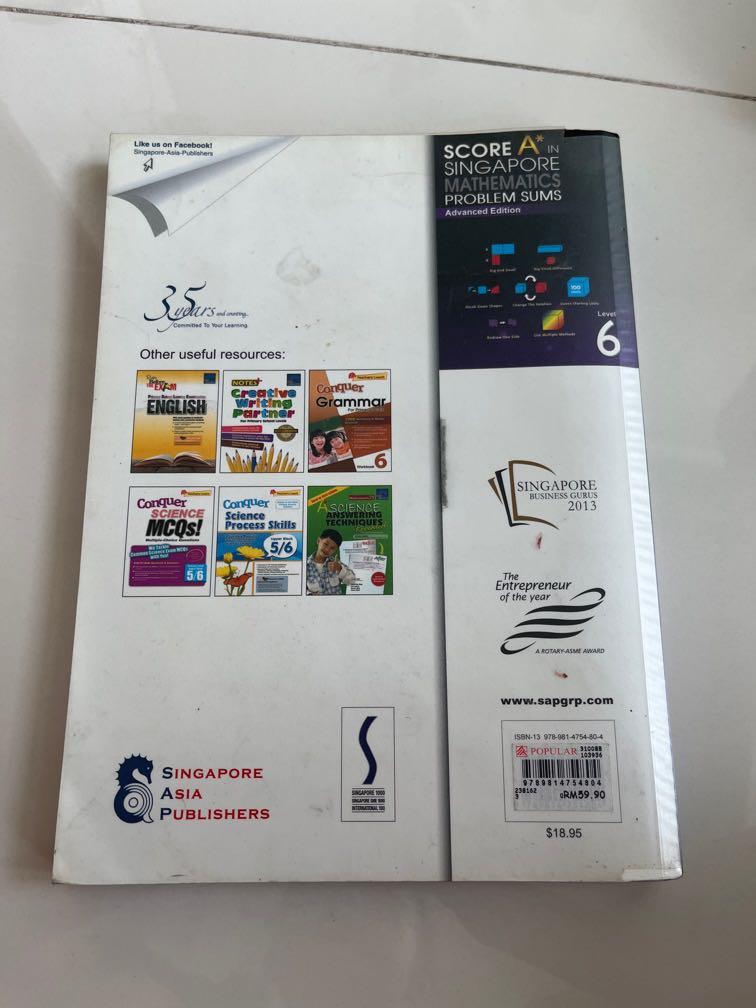 Score A* in Singapore Mathematics Problem Sums, Hobbies & Toys, Books ...