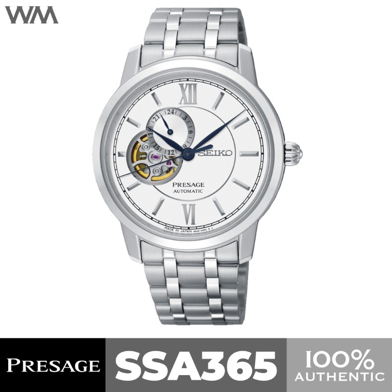 Seiko Presage Open Heart Stainless Steel Automatic Watch SSA365, Luxury, Watches on Carousell