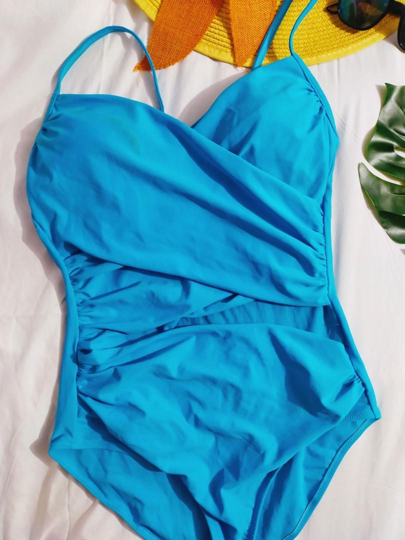 SKY BLUE ONE PIECE SWIMSUIT, Women's Fashion, Swimwear, Bikinis ...