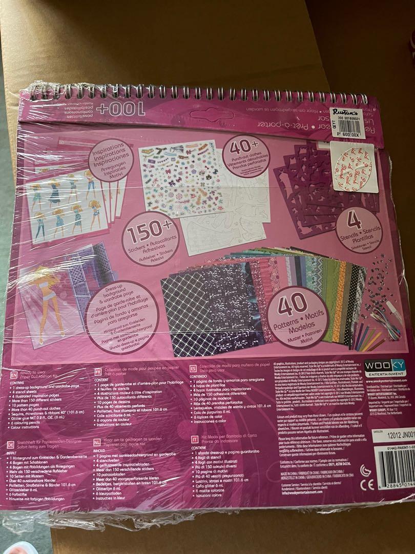 Style Me Up Designer Ready to Wear Paper Doll Fashion Sketch Book Set ...