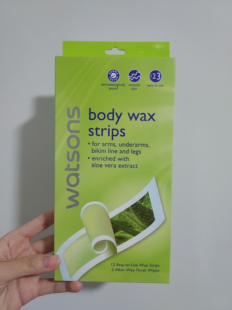 Watsons Aloe Vera infused body wax strips, Beauty & Personal Care, Bath ...