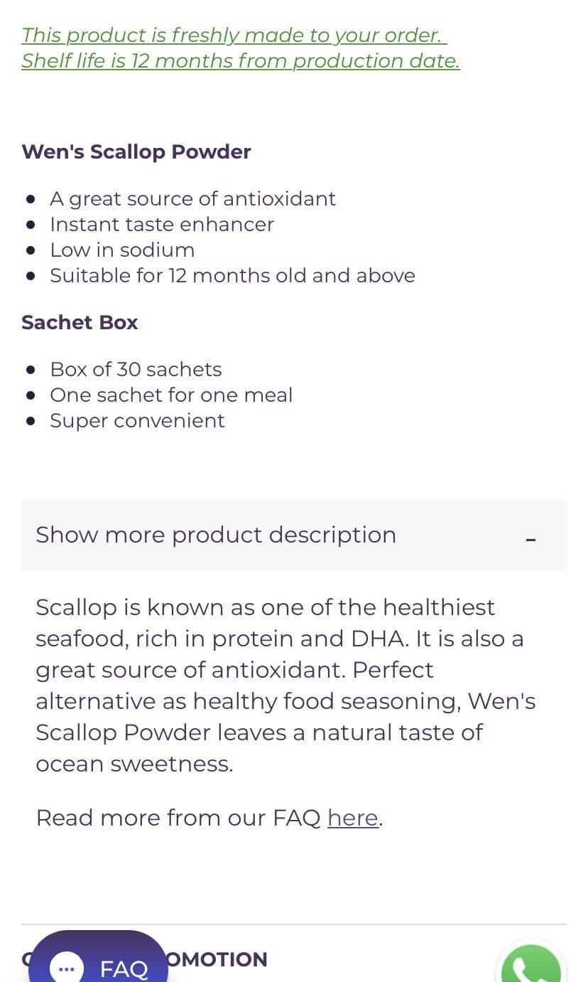 Wen’s - Scallop Powder, Babies & Kids, Nursing & Feeding, Weaning ...