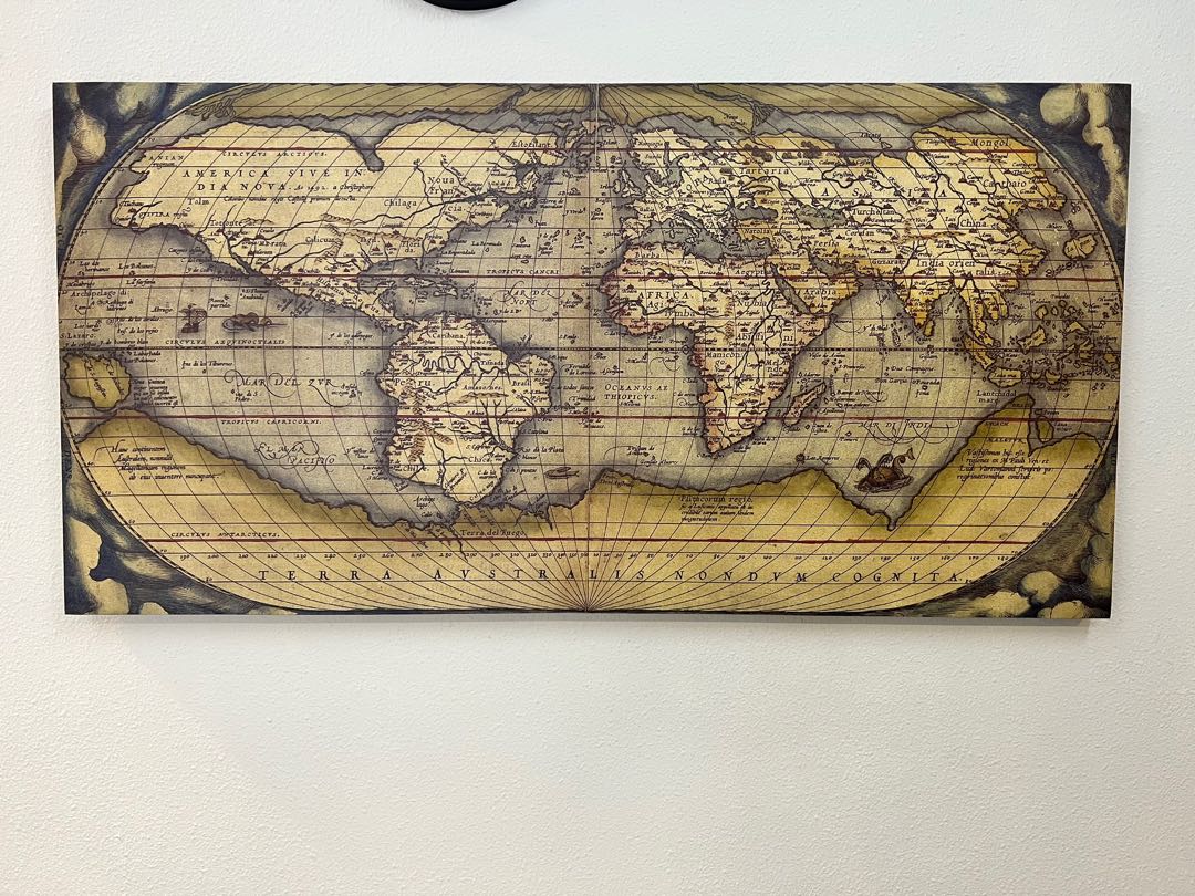 World Map, Furniture & Home Living, Home Decor, Frames & Pictures on ...