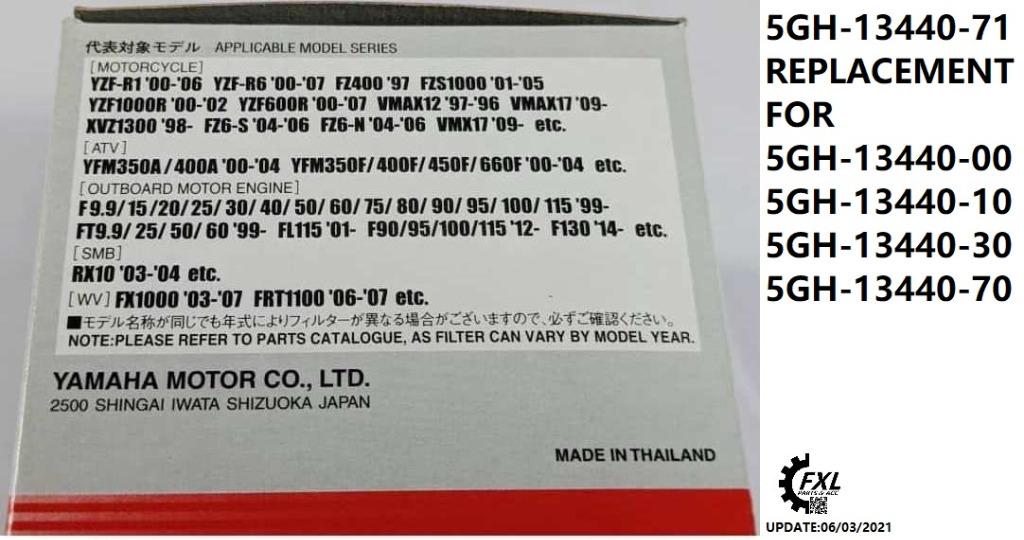 Yamaha Oil Filter Original 5GH-13440-71, Motorcycles, Motorcycle ...