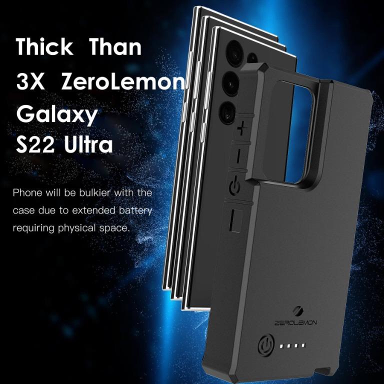 Zerolemon 10000mah Battery Case For Samsung S22 Ultra Mobile Phones