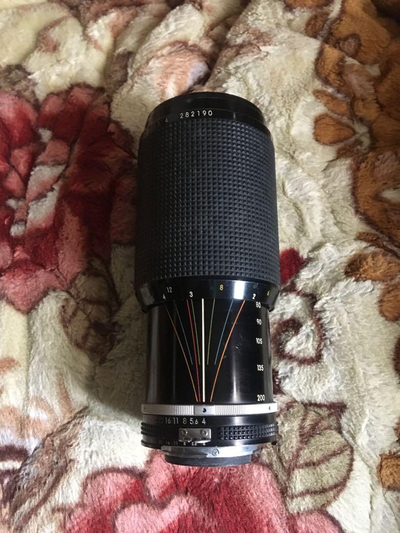 Zoom-Nikkor 80-200 mm 1:4 manual lens, Photography, Lens & Kits on Carousell