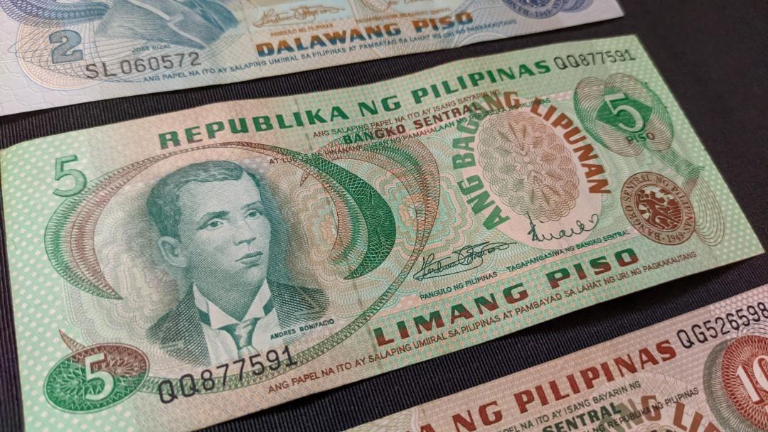 2 Piso, 5 Piso, 10 Piso Philippine Bill/ Philippine Banknotes, Hobbies ...
