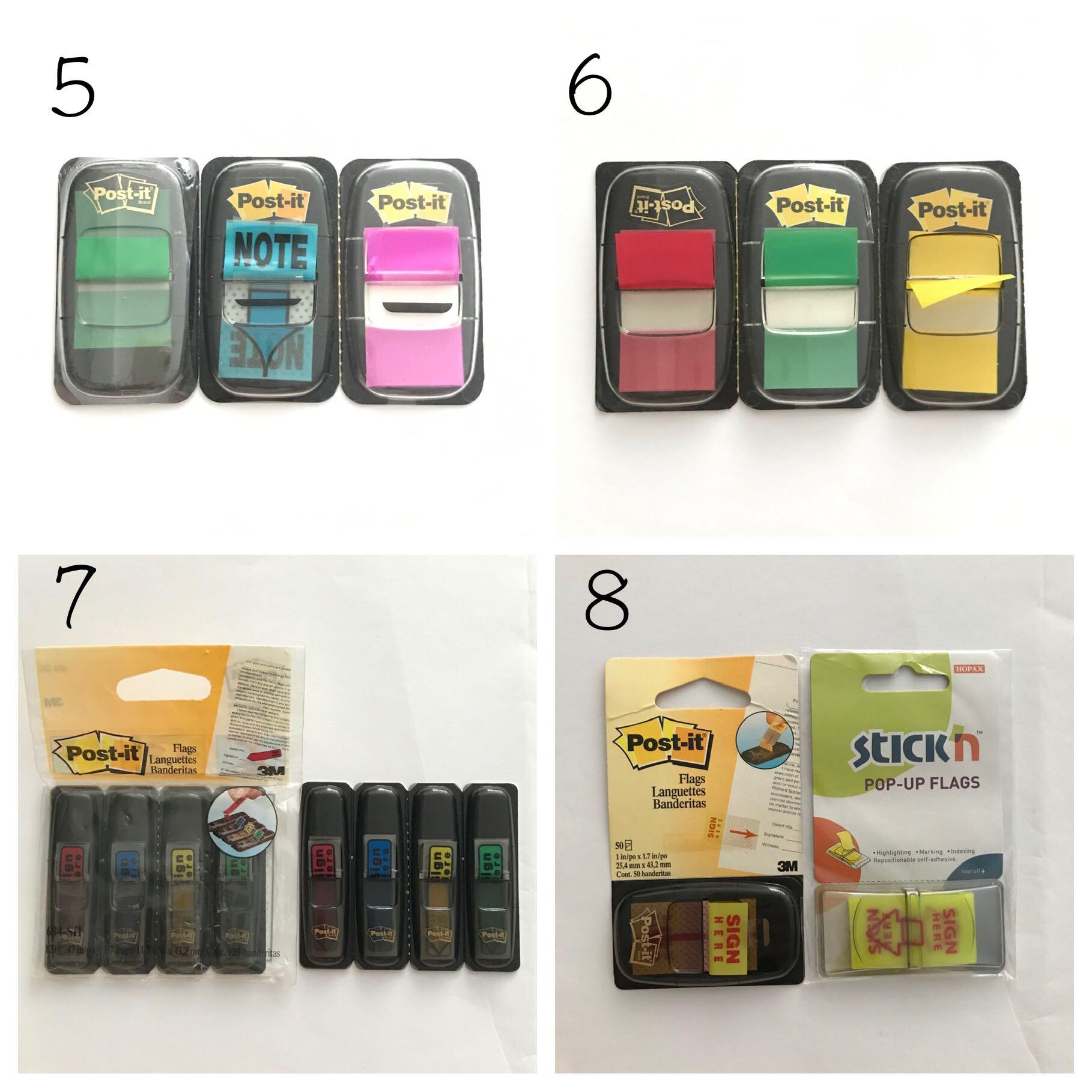 3M Post It Sign Here Note Coloured Flags, Hobbies & Toys, Stationery ...