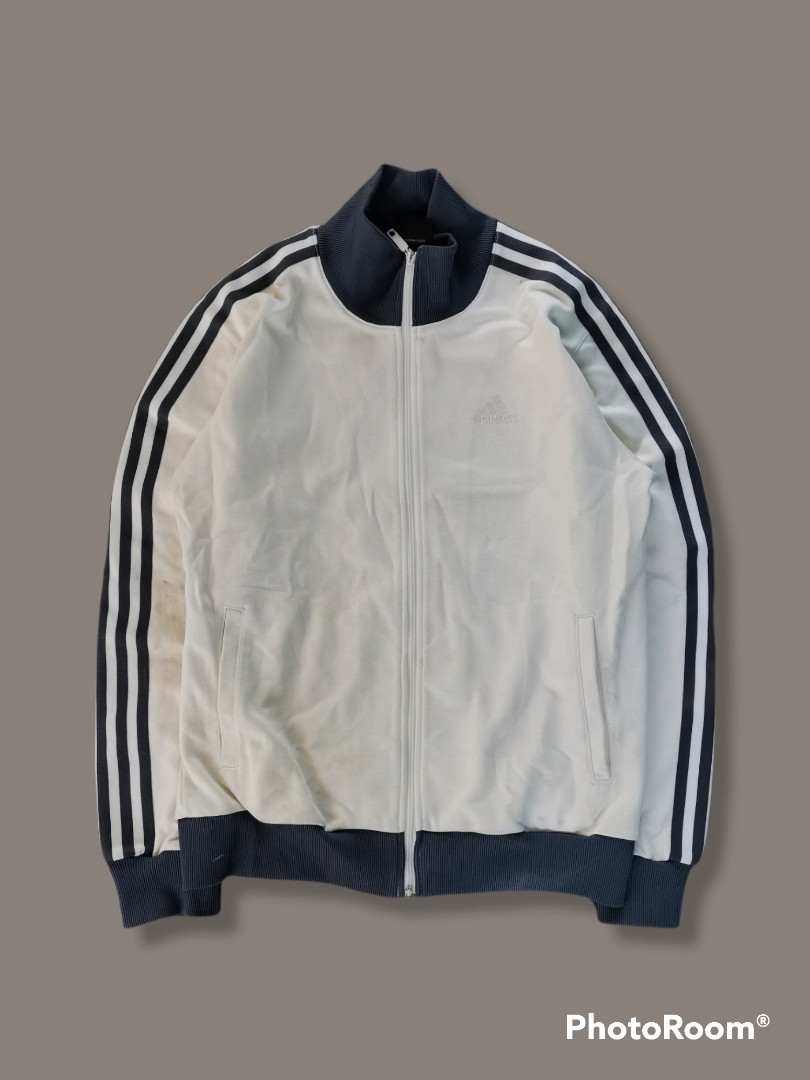 adidas cream track jacket, Men's Fashion, Coats, Jackets and Outerwear ...