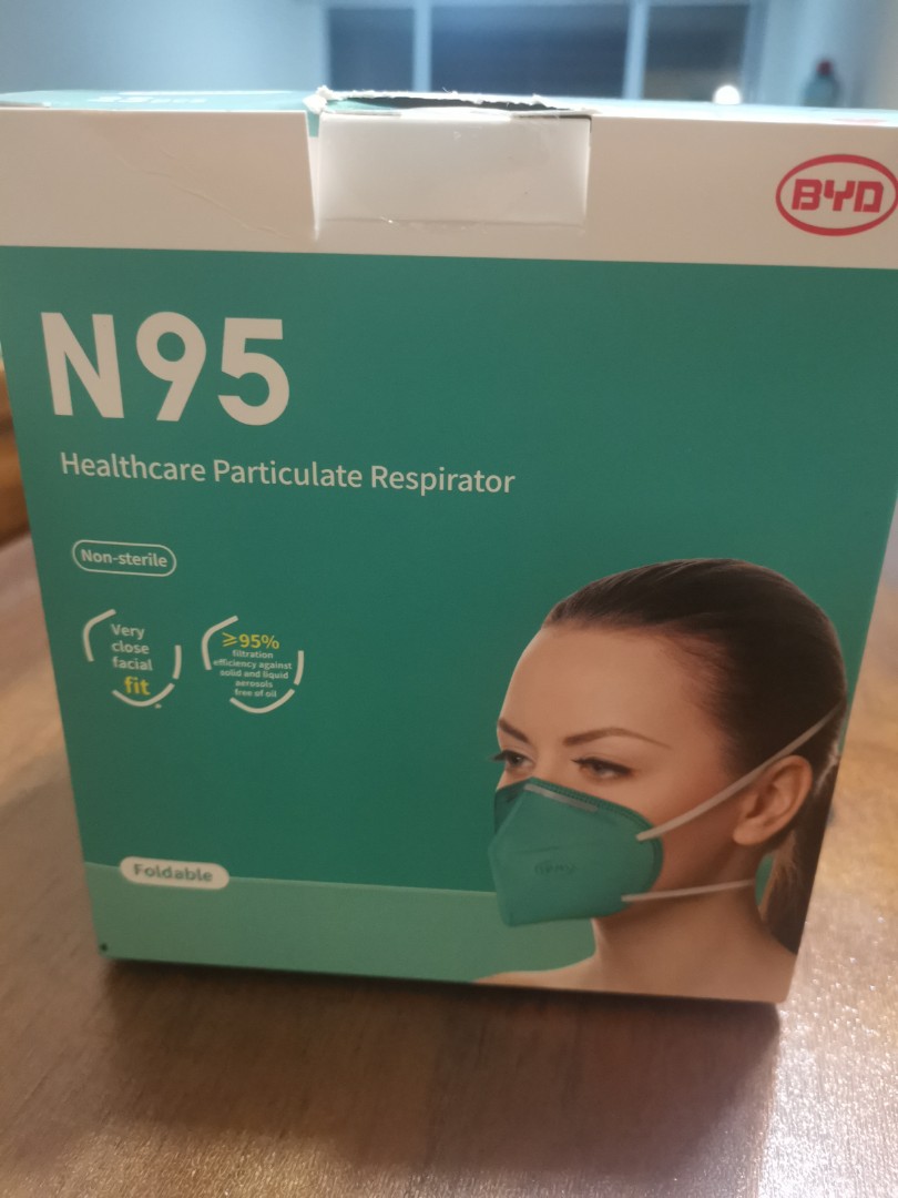 Byd N95 mask, Health & Nutrition, Face Masks & Face Shields on Carousell