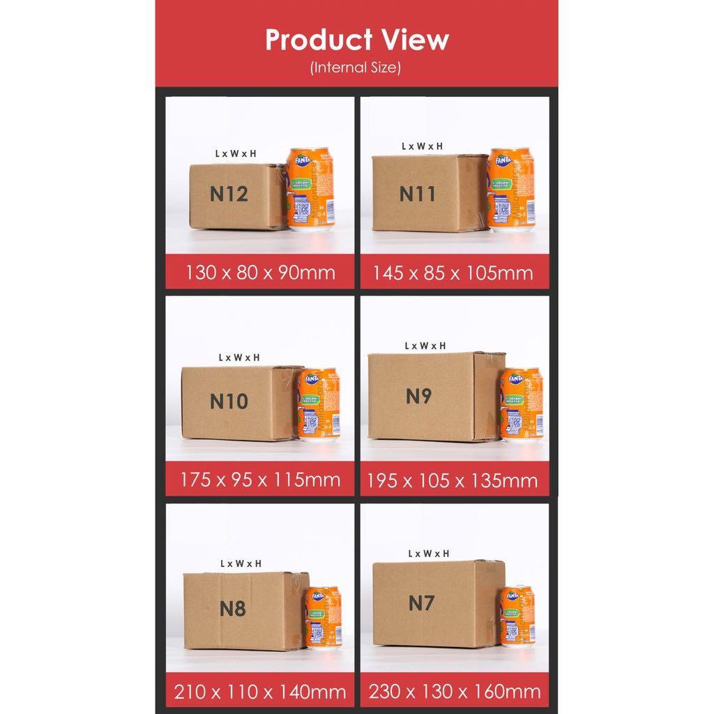 Carton boxes in Size N6 / N9, Furniture & Home Living, Home Improvement ...