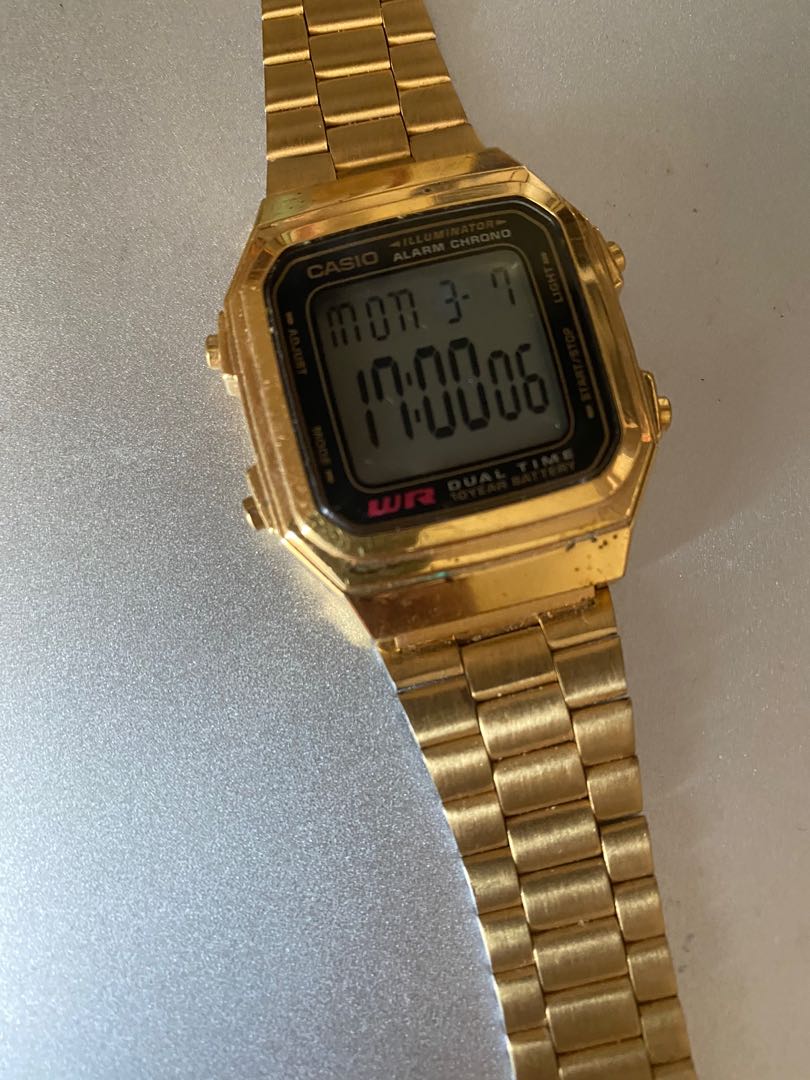 CASIO Vintage A178W Gold Watch, Women's Fashion, Watches & Accessories ...