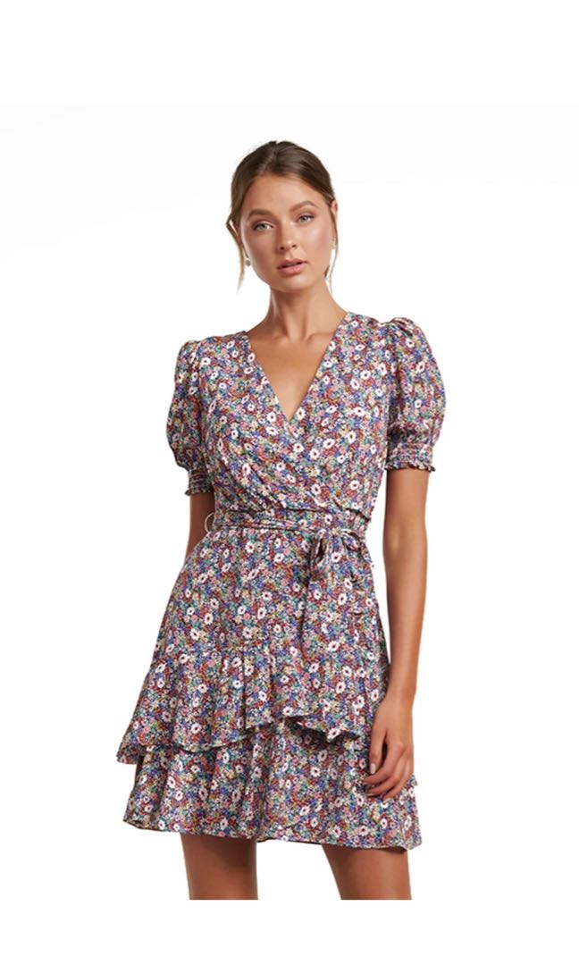 Ever New Kayley Puff Sleeve Skater Dress UK 12, Women's Fashion ...