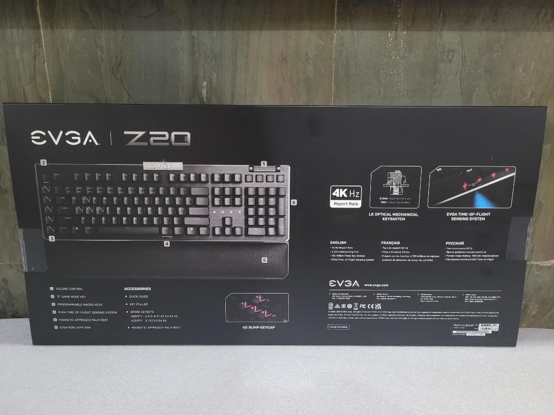 EVGA Z20 RGB Optical Mechanical Gaming Keyboard, RGB Backlit LED ...
