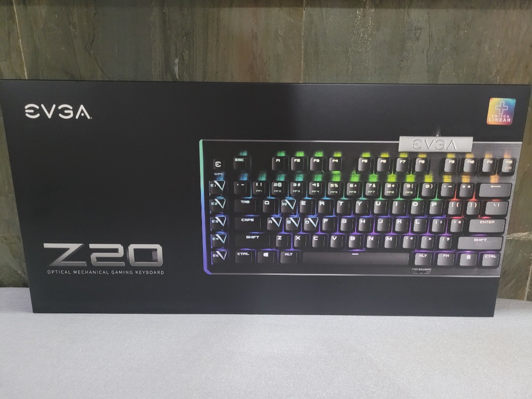 EVGA Z20 RGB Optical Mechanical Gaming Keyboard, RGB Backlit LED, Optical Mechanical Switches ...