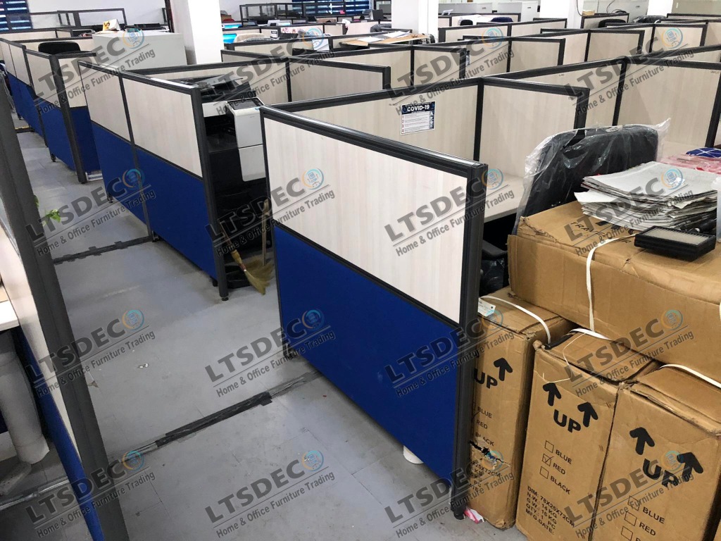 FULL FABRIC TYPE CUSTOMIZED WORKSTATION TABLE OFFICE PARTITIONS ...