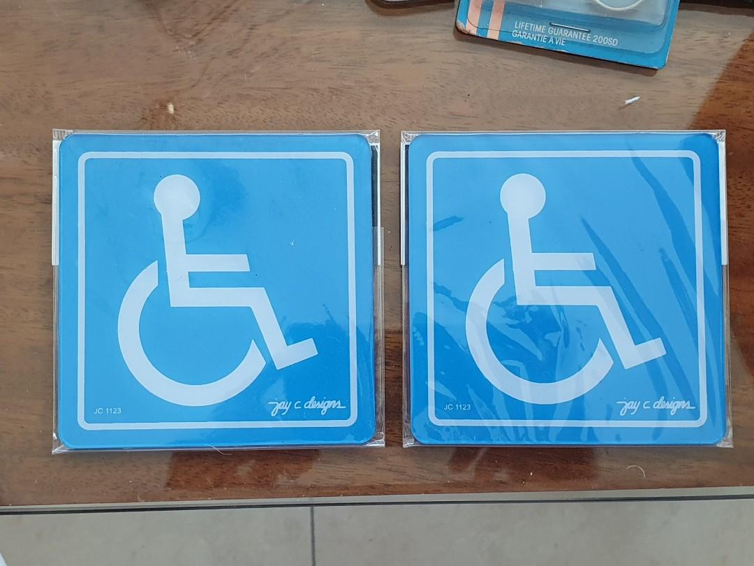 Handicap Sign, Car Parts & Accessories, Emblem, Sticker and Decals on ...