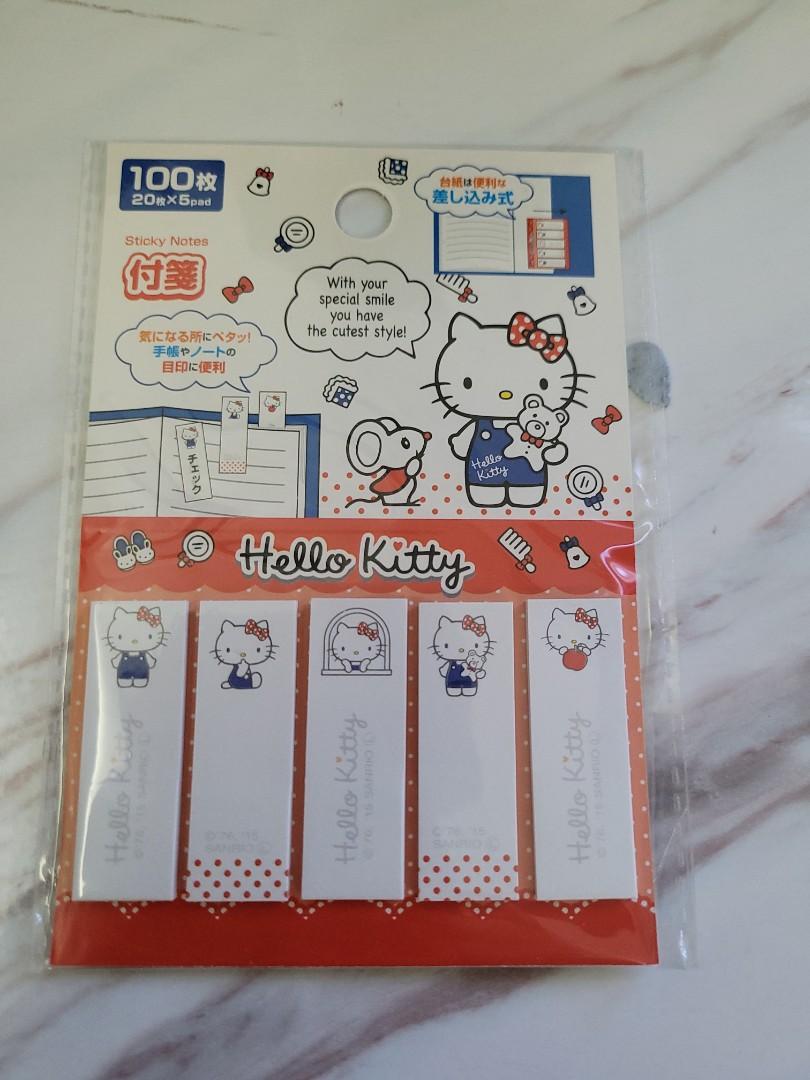 Hello kitty post it label, 興趣及遊戲, 手作＆自家設計, 文具 - Carousell