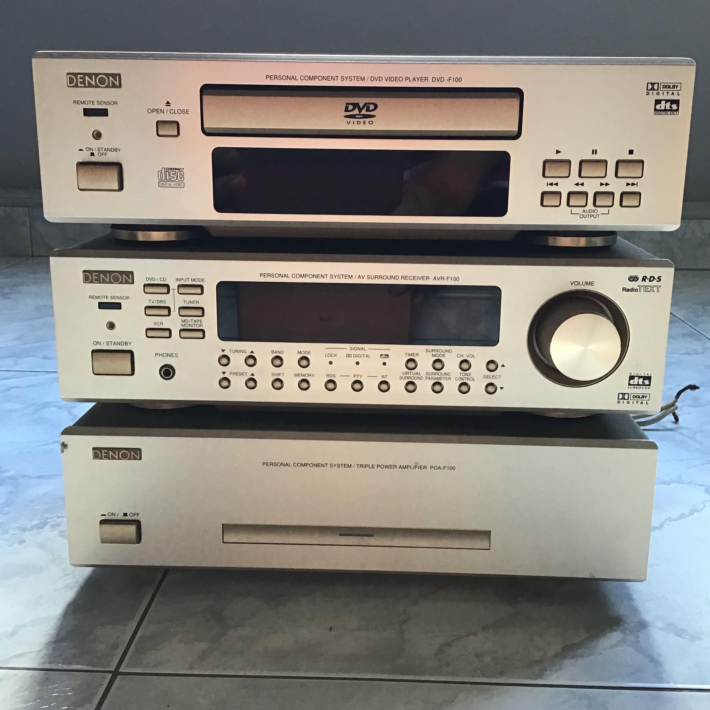 High End Denon Amplifier Series set DVD-F100 / AVR-F100 / Amplifier POA ...