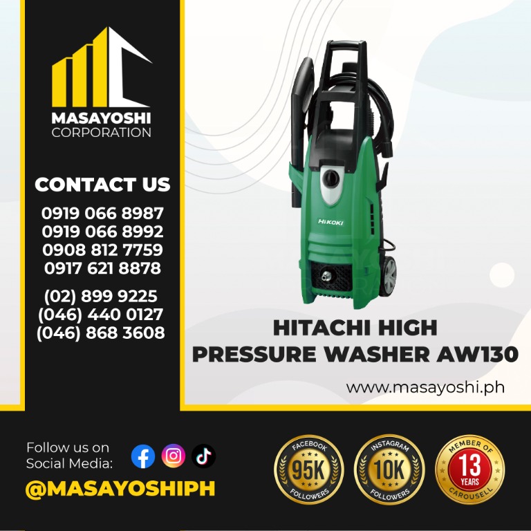 HITACHI High Pressure Washer AW130 | Pressure Washer | Power Tools ...