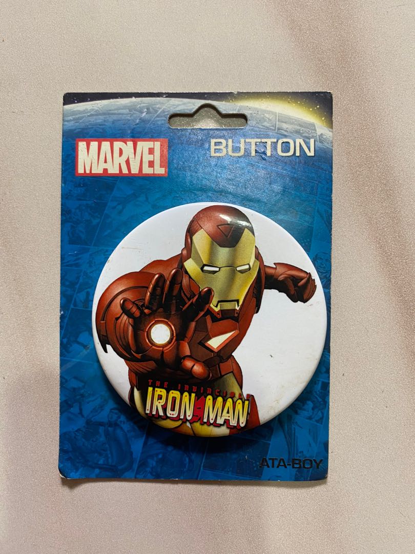 Iron Man Button Badge, Hobbies & Toys, Stationery & Craft, Other ...