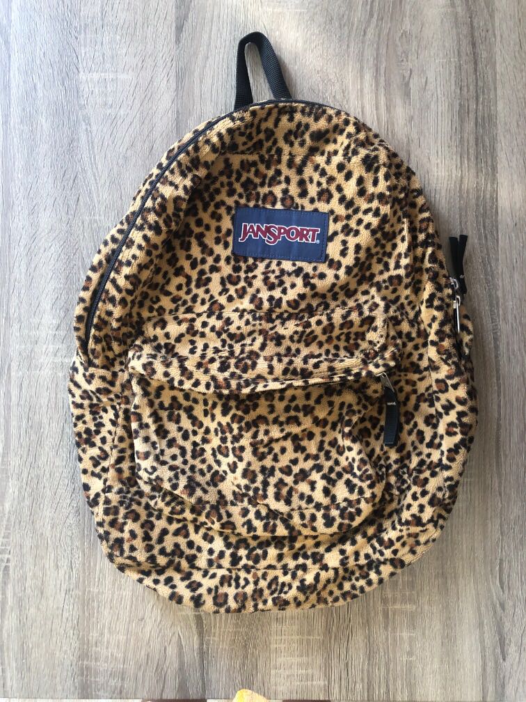 Jansport Leopard Backpack (fixed priced), Women's Fashion, Bags ...