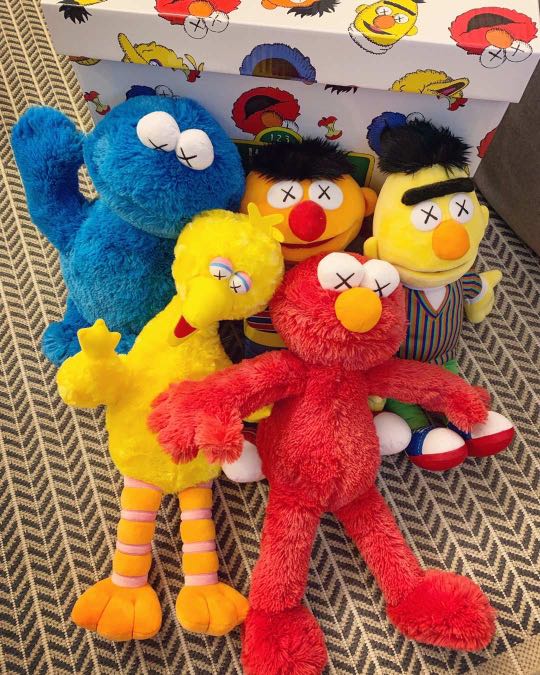 Kaws x Uniqlo Sesame Street Toys, Hobbies & Toys, Toys & Games on Carousell