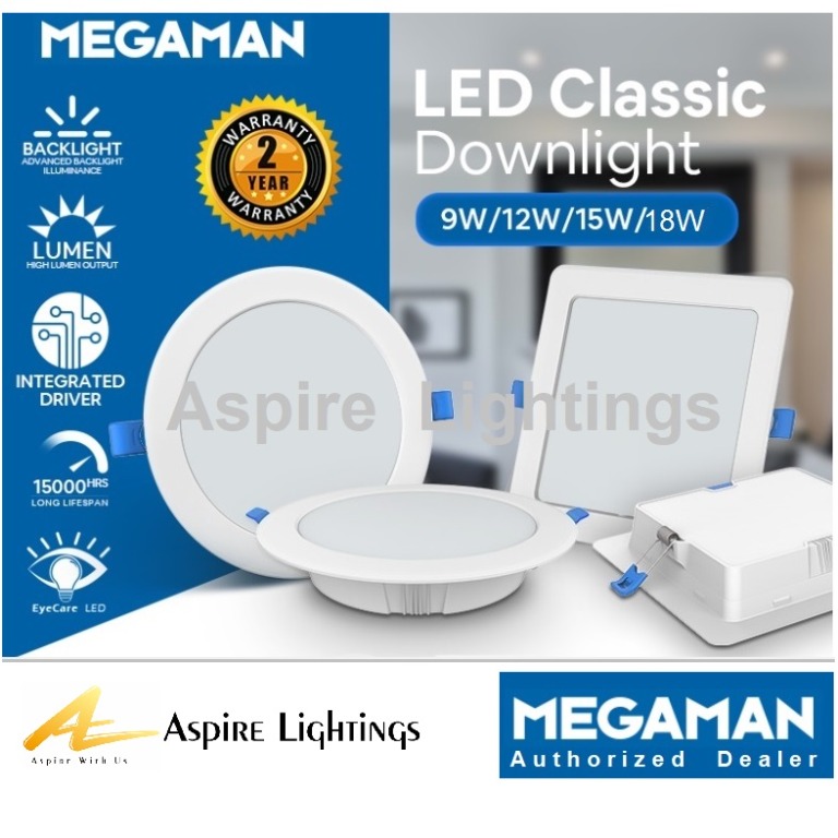 LED Downlight Megaman Down Lighting 4" 5" 6" 7" 8" False Ceiling ...