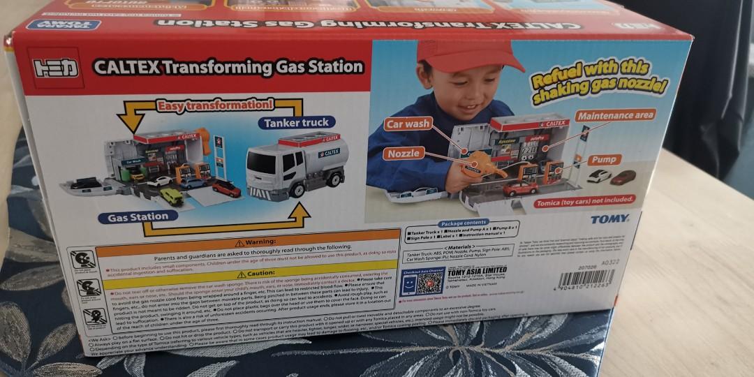 Limited Edition Tomica Caltex Transforming Gas Station Tanker Truck ...