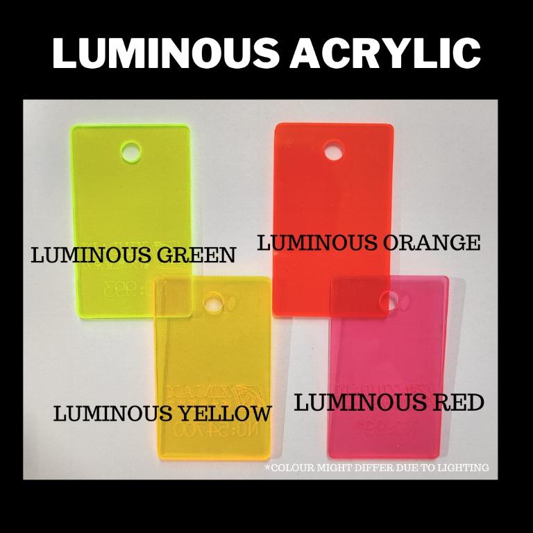 Luminous Acrylic Sheets / Fluorescent Acrylic (For School Projects/ Diy ...
