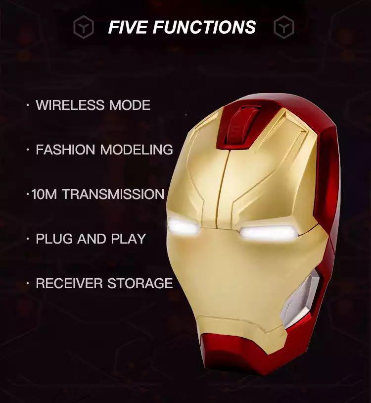 （需預訂）Marvel無線滑鼠 Marvel Avengers Iron Man Black Panther Groot Wireless ...