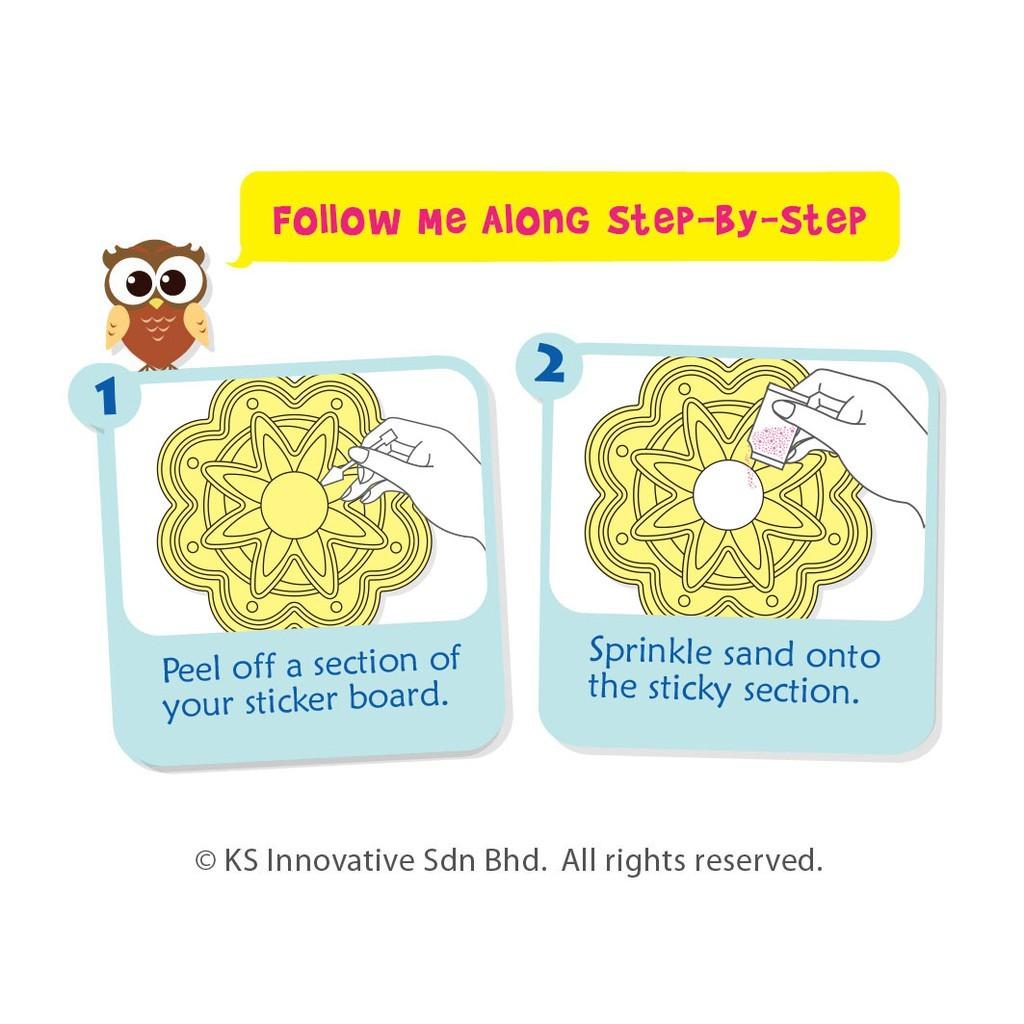 Momo Rangoli Sand Art Board Kit Set Kid Kolam Craft Deepavali Indian ...