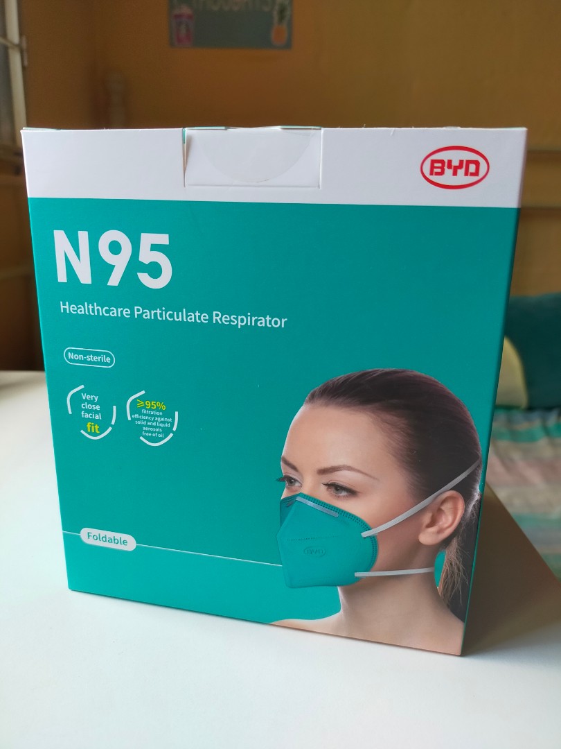 BYD N95 Masks (25 PCs), Health & Nutrition, Face Masks & Face Shields ...