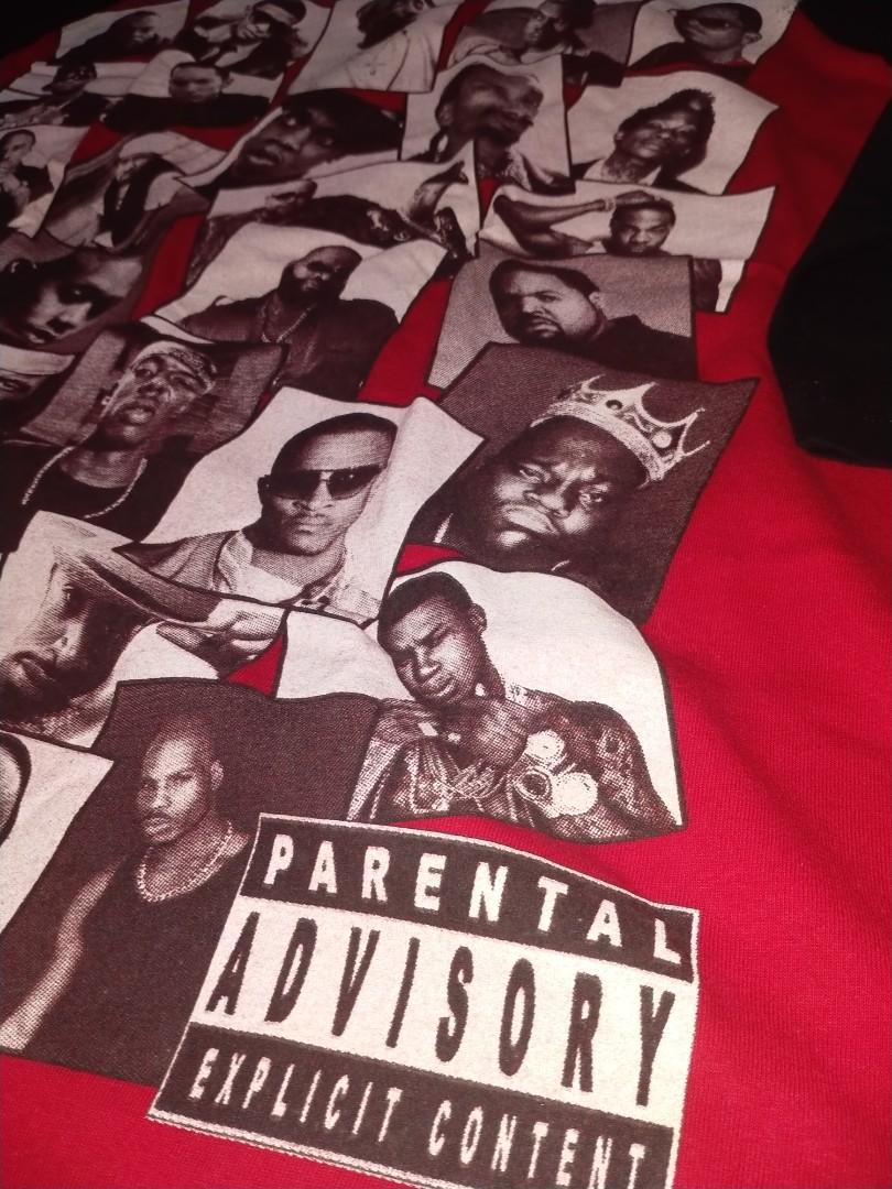 PARENTAL ADVISORY Rap Style Raglan, Men's Fashion, Tops & Sets, Tshirts ...