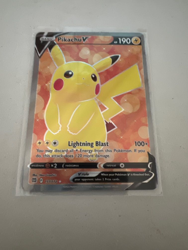 Pikachu V Full Art Card, Hobbies & Toys, Toys & Games on Carousell