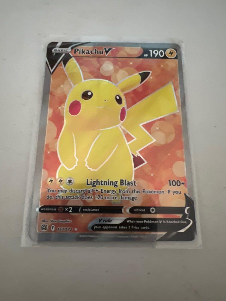 Pikachu V Full Art Card, Hobbies & Toys, Toys & Games on Carousell