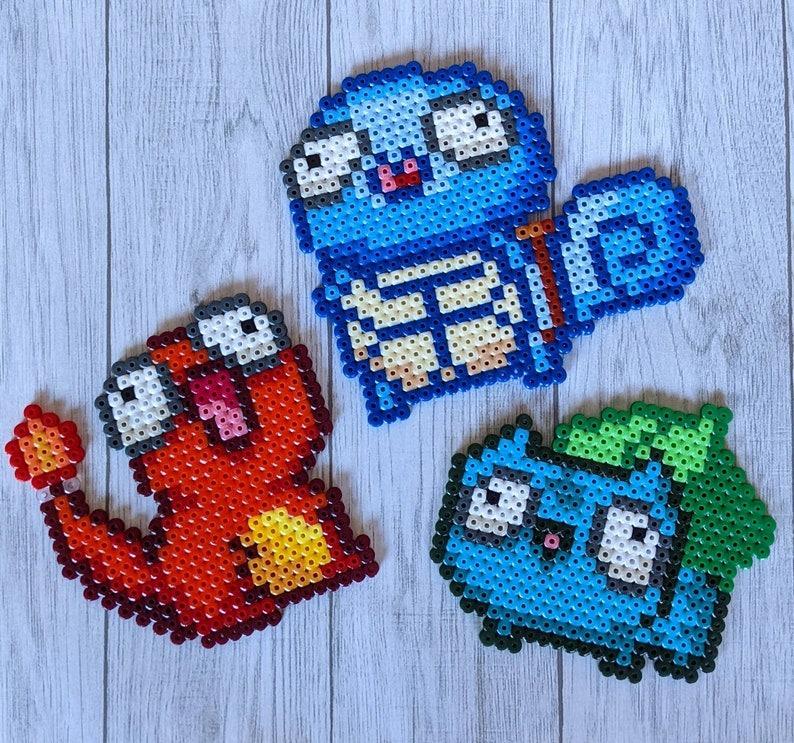 Pokemon Beads Keychain/Magnet/Badge | Bulbasaur/Charmander/Eevee ...