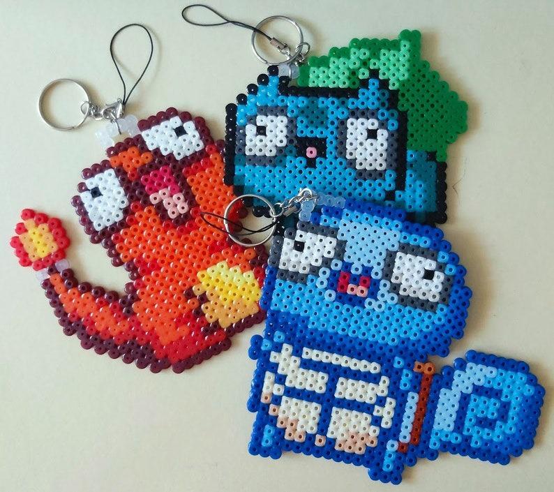 Pokemon Beads Keychain/Magnet/Badge | Bulbasaur/Charmander/Eevee ...