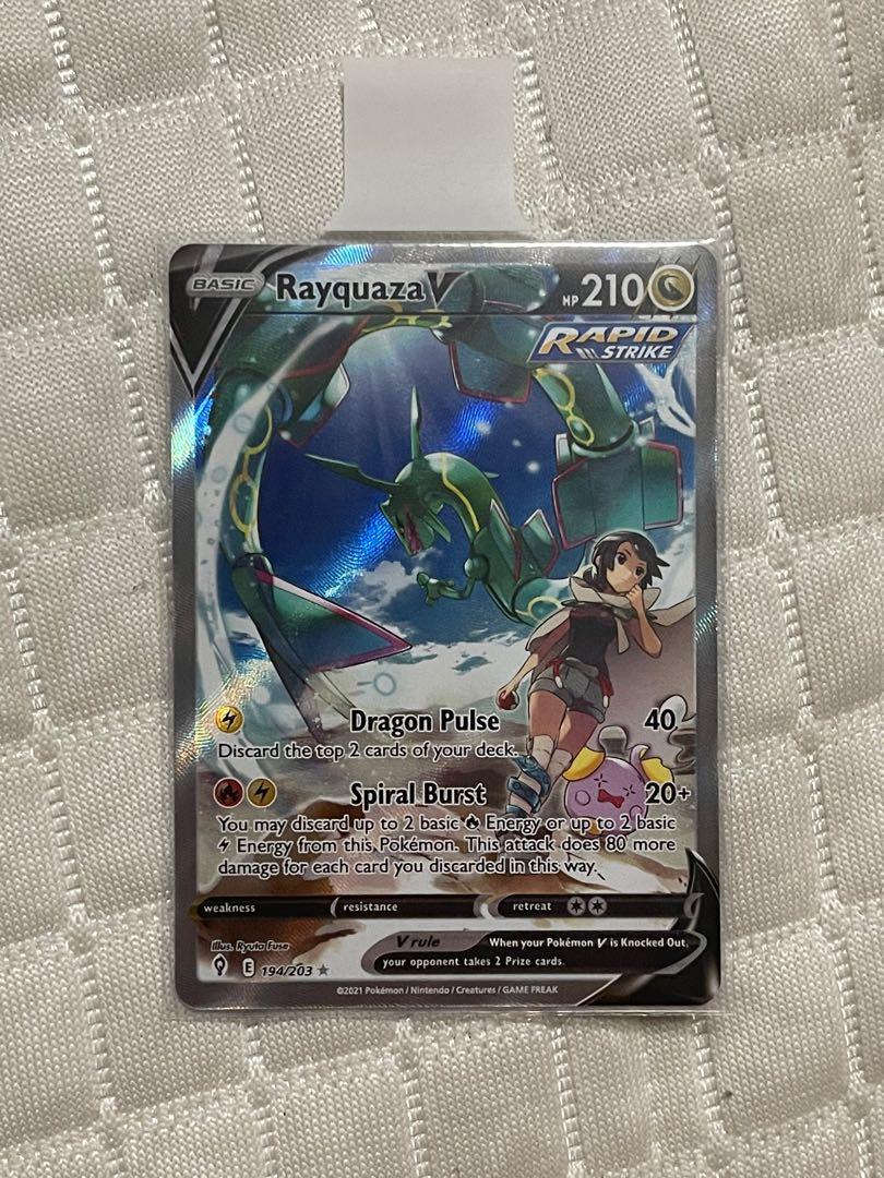 Pokemon Rayquaza V (AA) - Evolving Skies (194/203), Hobbies & Toys ...