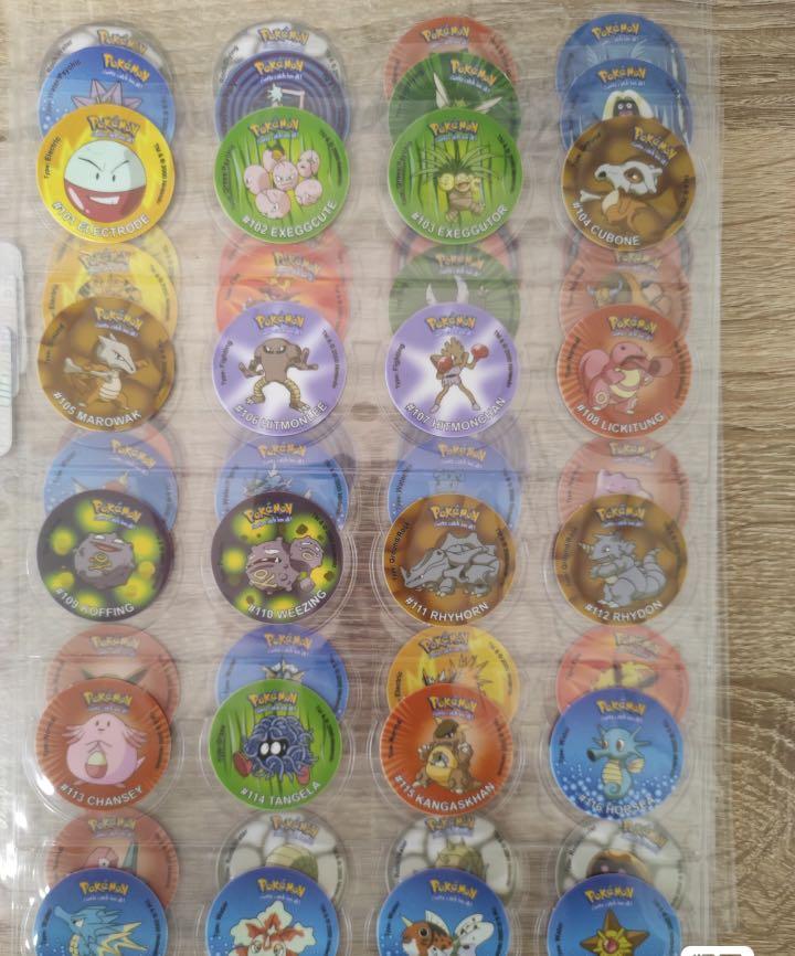 Pokemon Tazos Full Set 151 Cards, Hobbies & Toys, Toys & Games on Carousell