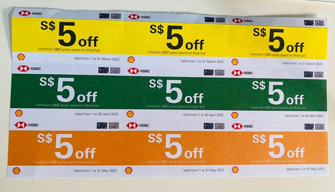 Shell fuel vouchers, Tickets & Vouchers, Vouchers on Carousell