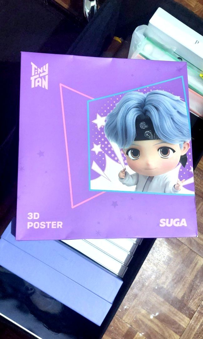 Tiny tan Suga 3D Poster Official, Hobbies & Toys, Memorabilia & Collectibles, K-Wave on Carousell