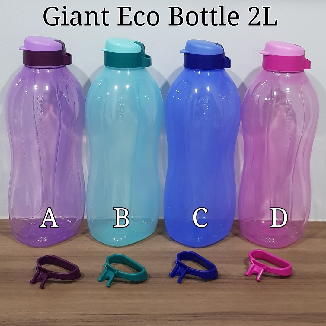 Tupperware Eco Bottle 2L Flip Top with handle, Furniture & Home Living, Kitchenware & Tableware ...