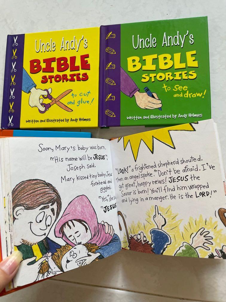 uncle andy’s bible stories: to cut and glue!, to see and draw!, to say ...